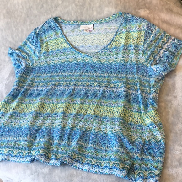 J. Jill | Tops | J Jill Ocean Beach Summer Short Sleeve Top Rs Size ...